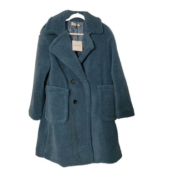 Glamorous | Jackets & Coats | Nwt Blue Teddy Coat Cozy By Glamorous ...